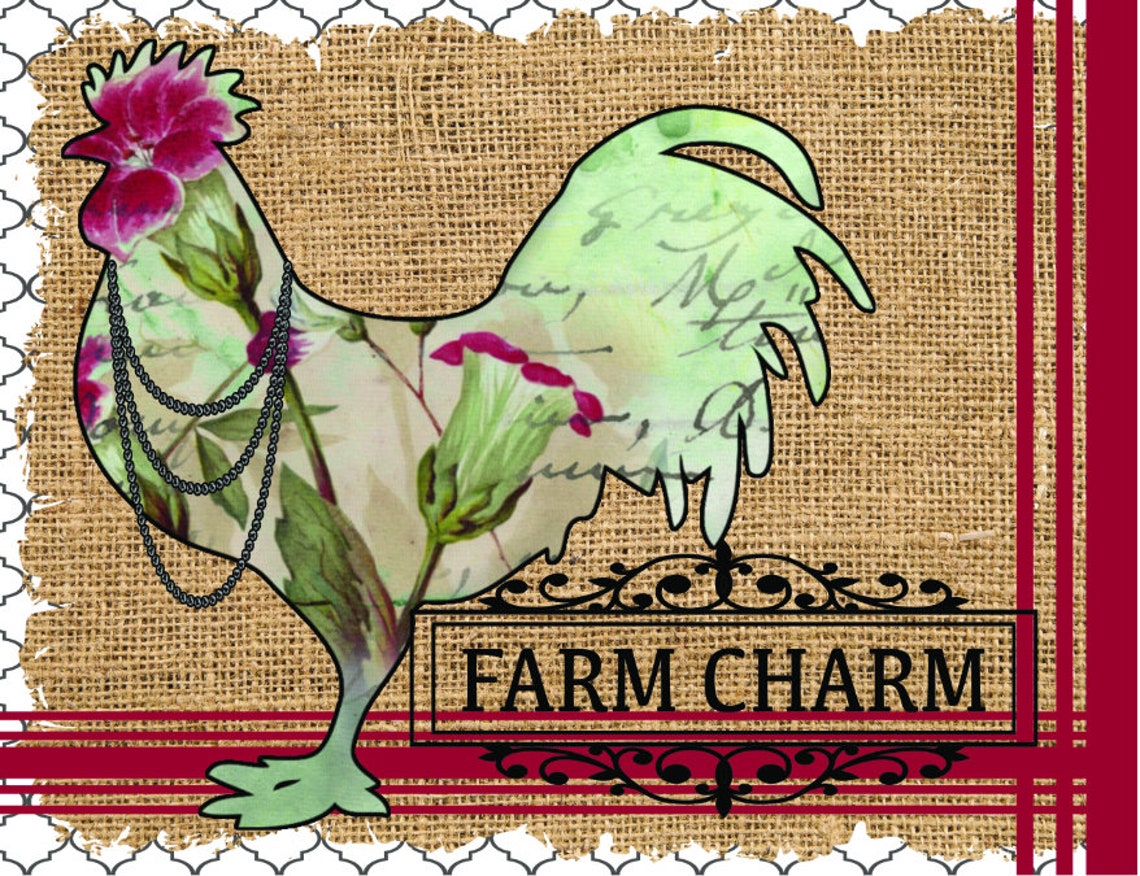 Farm Charm Wreath Sign Farmhouse Country Living Decor | Etsy
