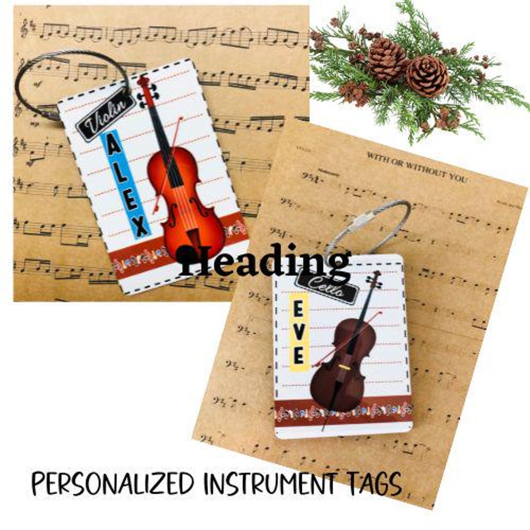 Personalized Music Case Instrument Tags, Custom Music, Instrument Tags ...