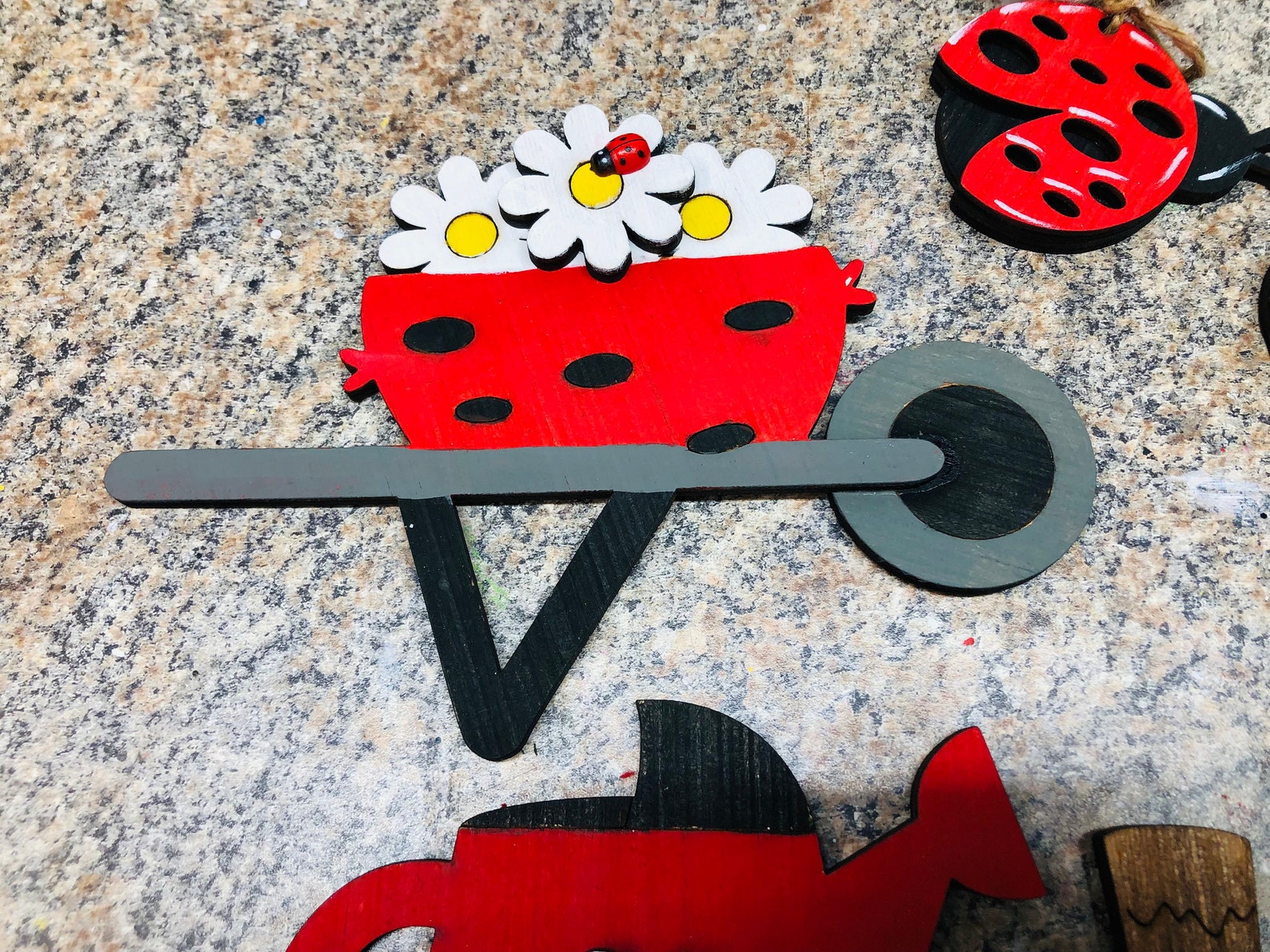 DIY Ladybug Tier Tray Craft Kit Unpainted Tier Tray Set - Etsy