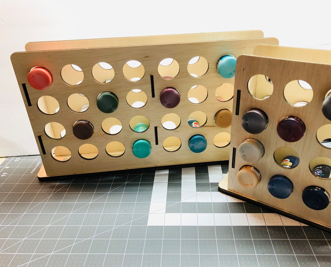 Craft Paint Storage Rack Caddy Organizer, 2 Oz Acrylic Holder, Paint ...
