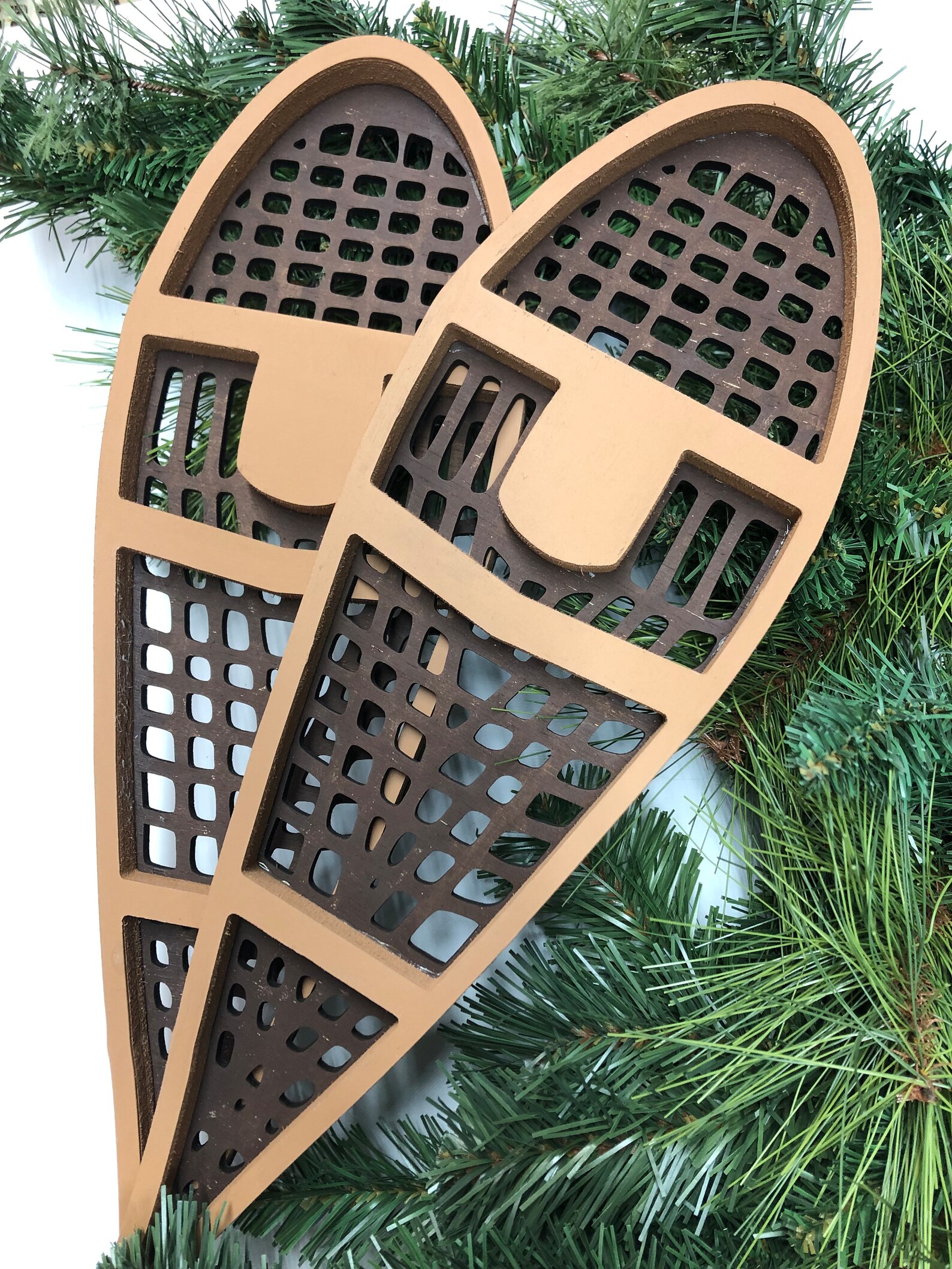 Handmade Snowshoe Wreath Attachment Snowshoe Door Hanger Set - Etsy