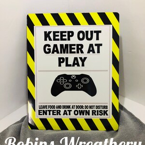 Gamer Sign Two Designs Gamer Wall Decor Gaming Lover Sign - Etsy