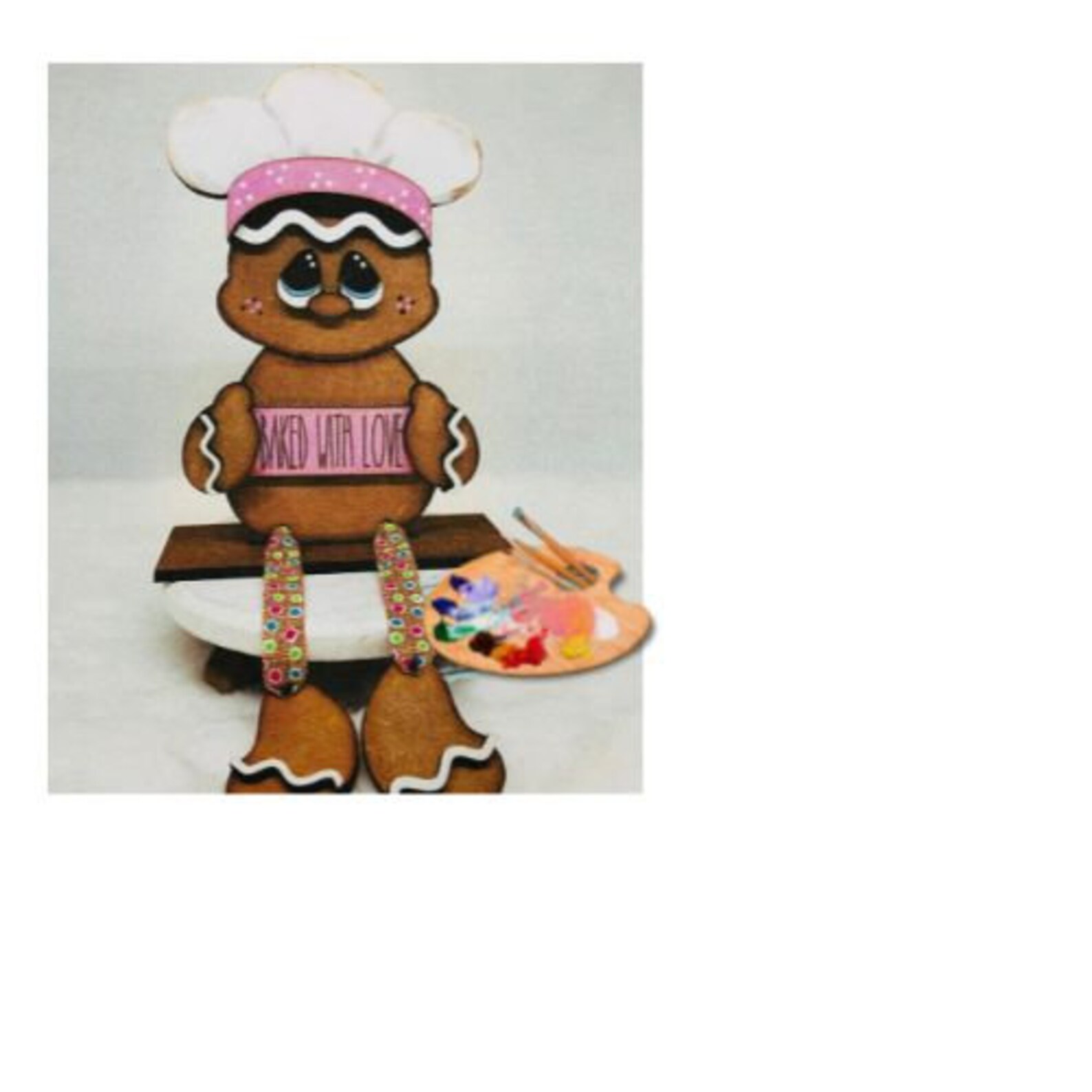 Gingerbread DIY Kit shelf Sitter/door Hanger Bake With Love - Etsy