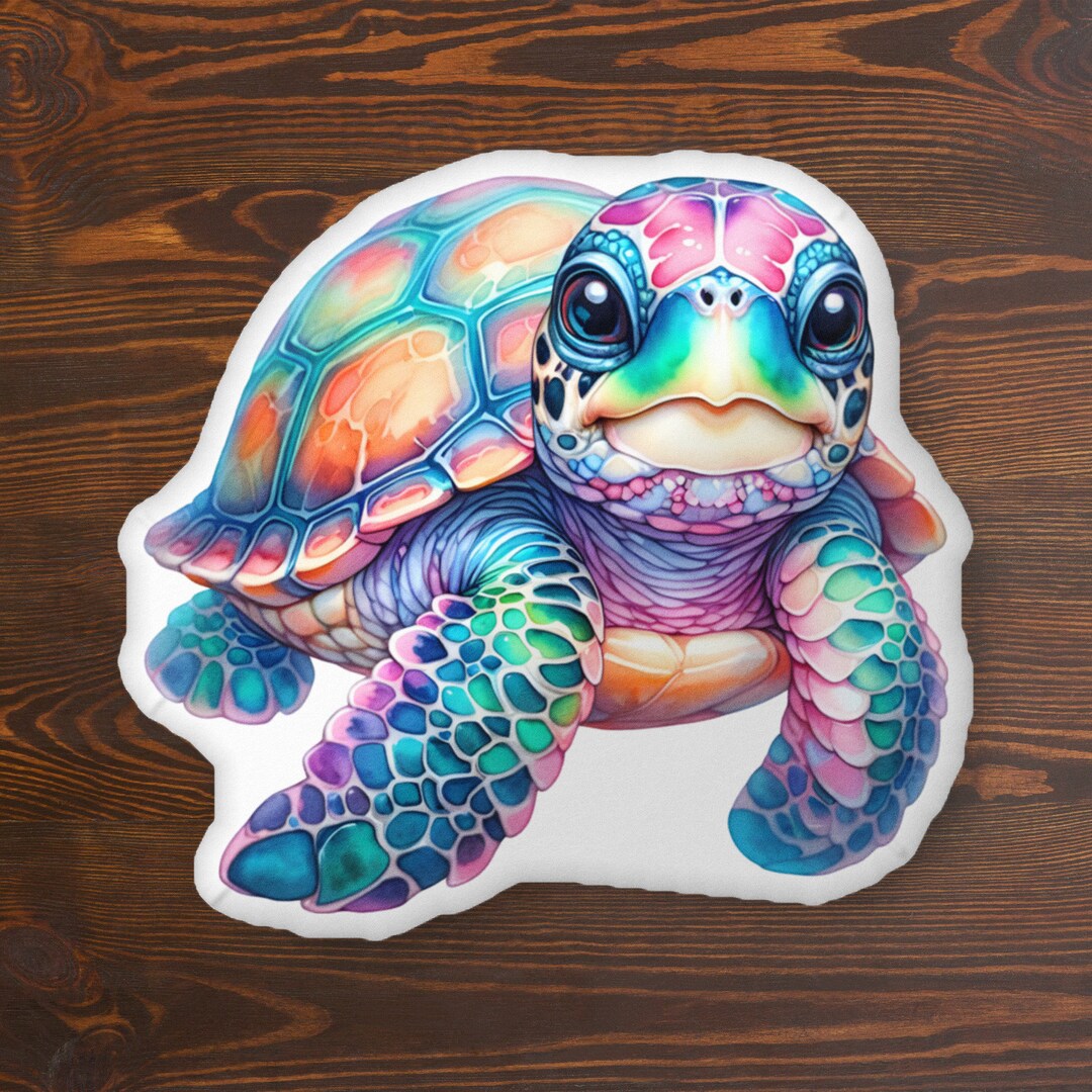 Turtle Custom-shaped Pillow - Etsy