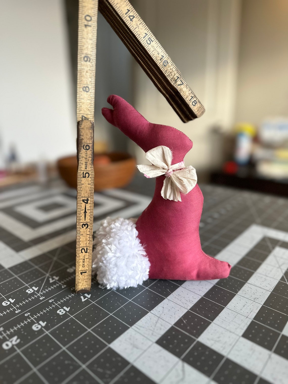 Spring Fabric Bunny / Pastel Floral Fabric /stuffed Rabbit / - Etsy