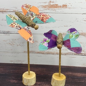 Rustic Butterfly Home Decor Handmade Farmhouse Style Patch Work Summer ...