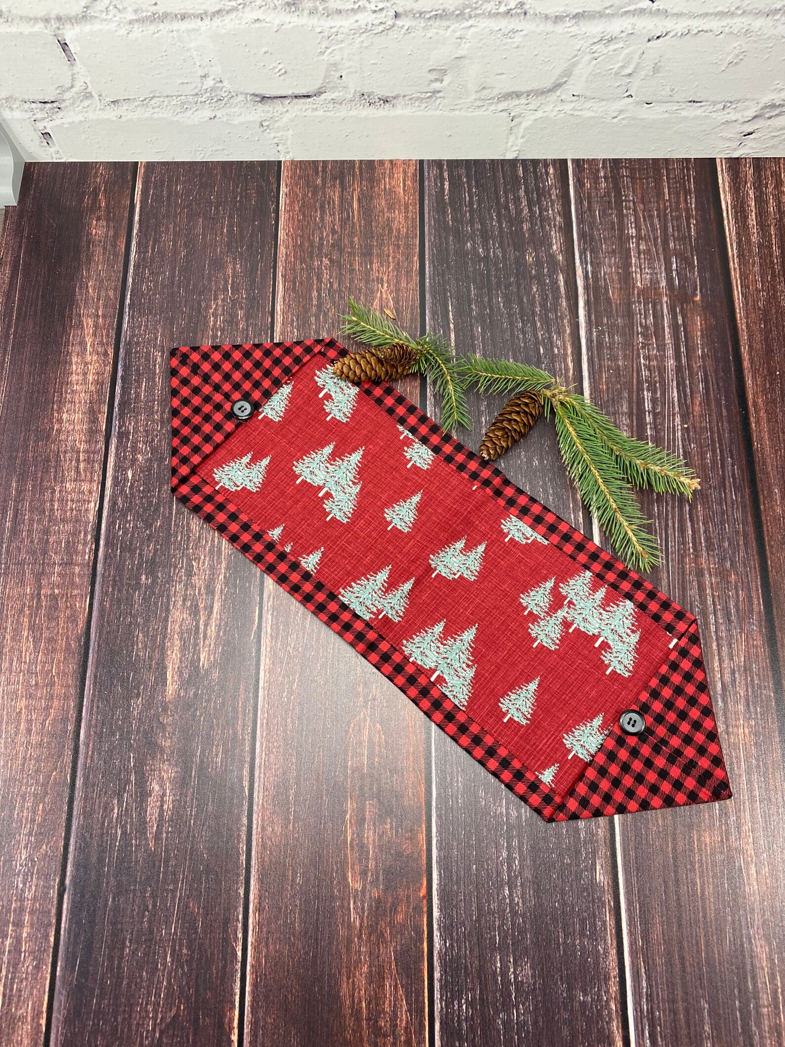 Mini Table Runner / Rustic Farmhouse Christmas Table Runner / | Etsy