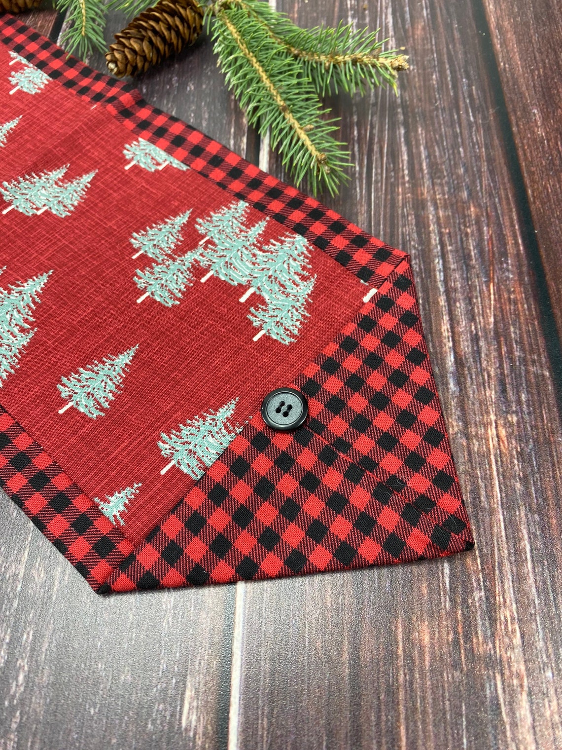 Mini Table Runner / Rustic Farmhouse Christmas Table Runner / | Etsy