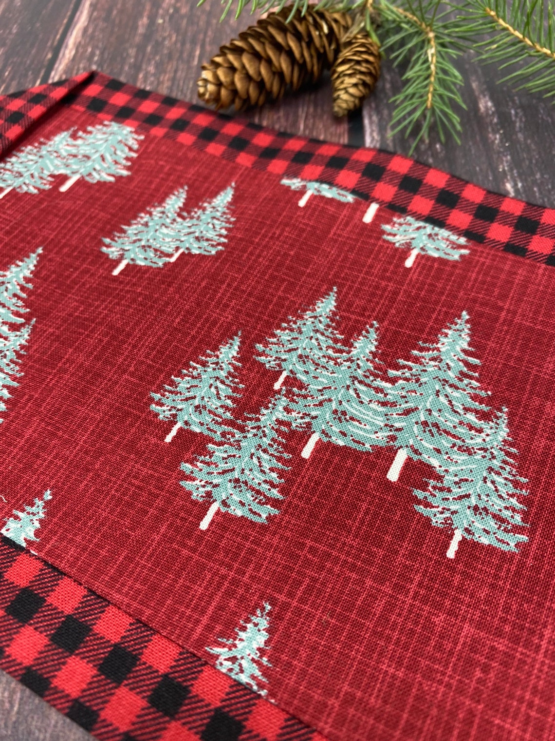 Mini Table Runner / Rustic Farmhouse Christmas Table Runner / - Etsy