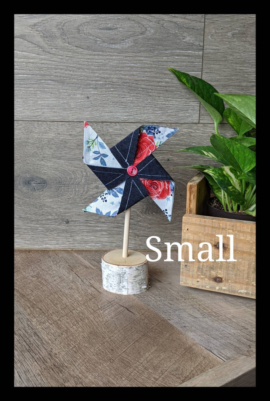 Fabric Pinwheel / Red White Blue Windmill / Tiered Tray Decor | Etsy