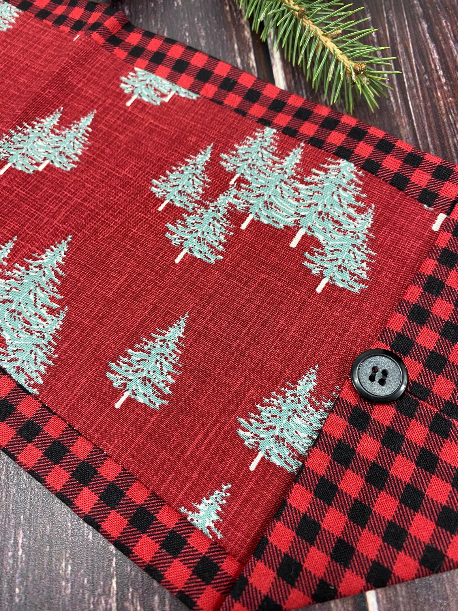 Mini Table Runner / Rustic Farmhouse Christmas Table Runner / | Etsy