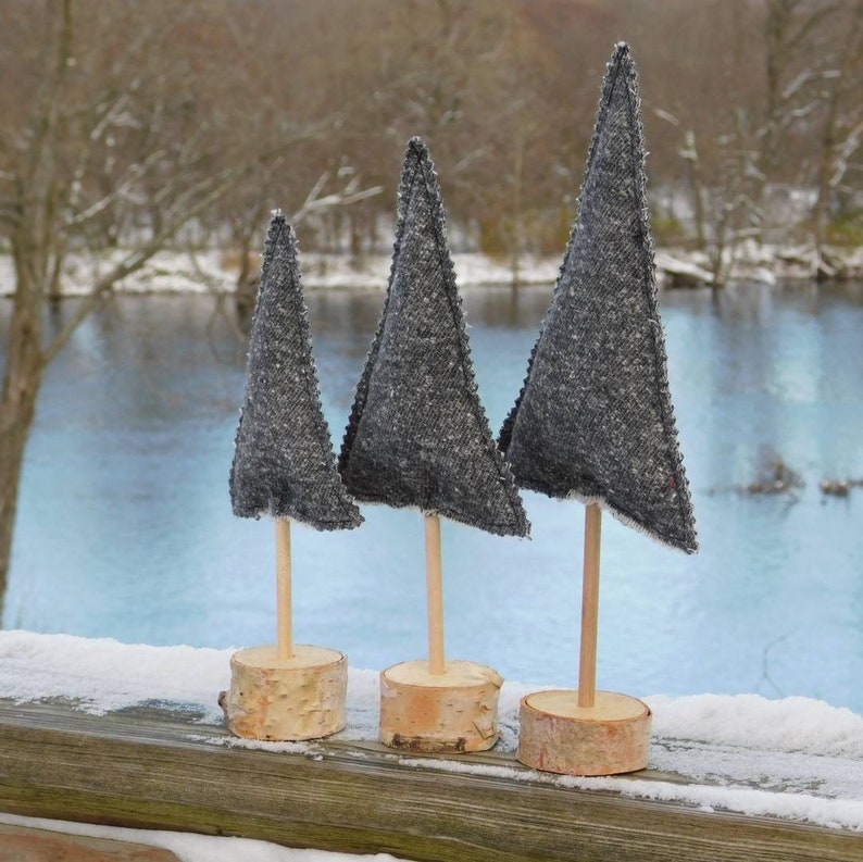 Black Flannel Rustic Trees Rustic Buffalo Plaid Tree | Etsy