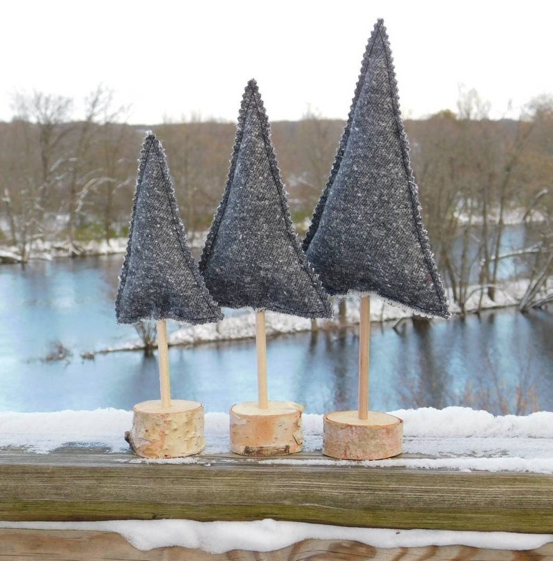 Black Flannel Rustic Trees Rustic Buffalo Plaid Tree | Etsy