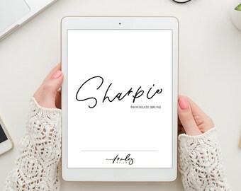 Sharpie Procreate Brush, Lettering Brushes, Dry Marker Brush for ...