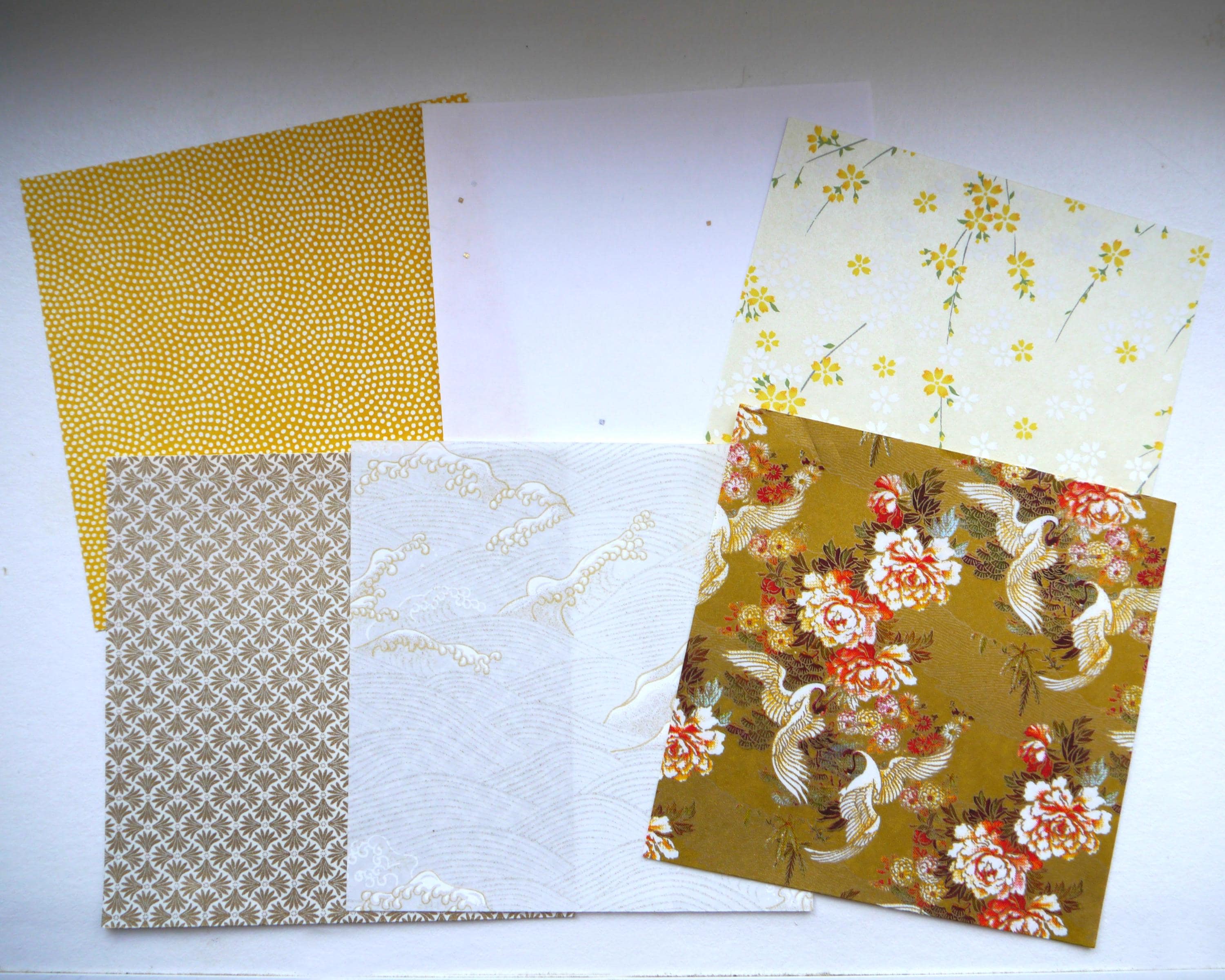Set of 6 Sheets of Traditional Japanese Washi Chiyogami Paper for ...