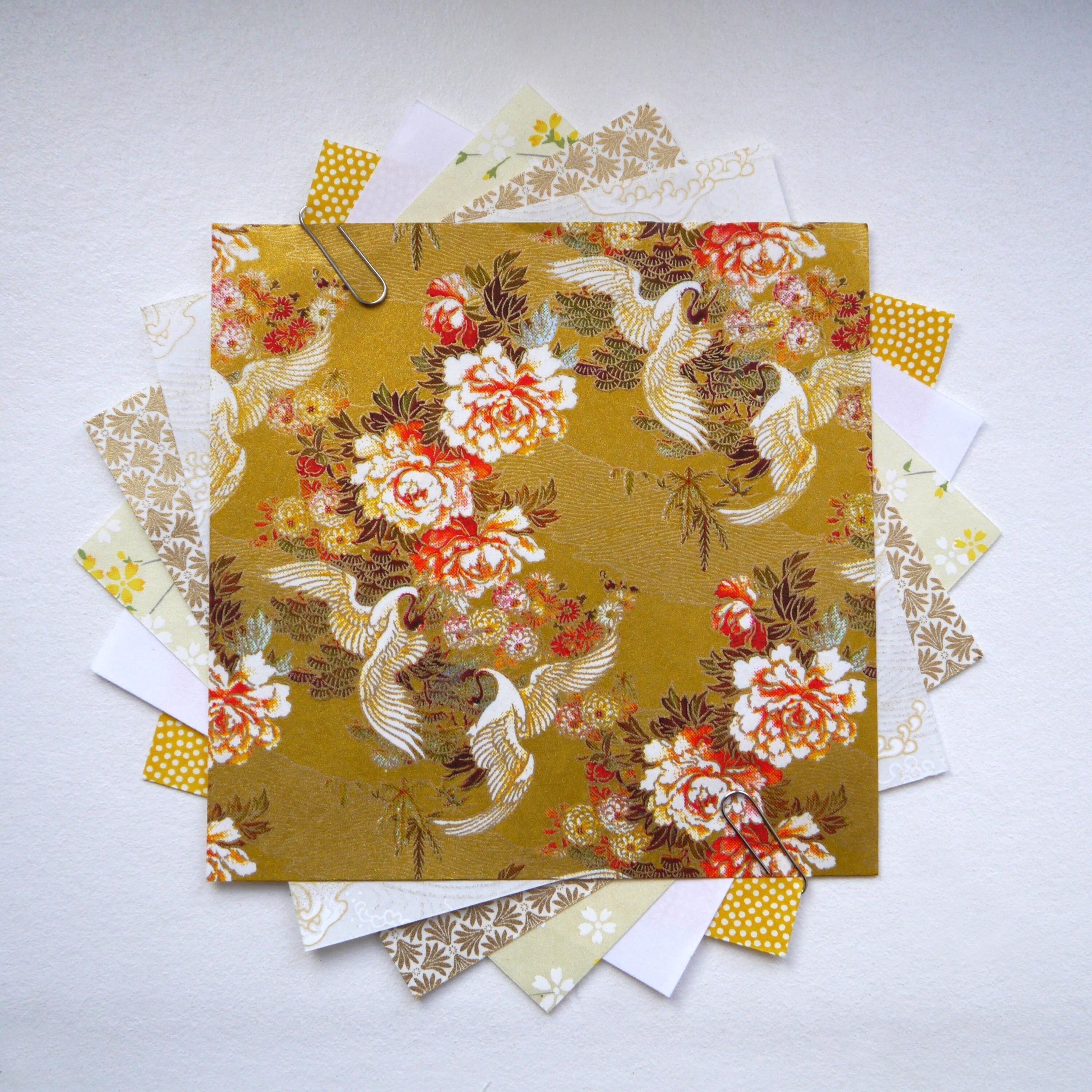 Set of 6 Sheets of Traditional Japanese Washi Chiyogami Paper for ...