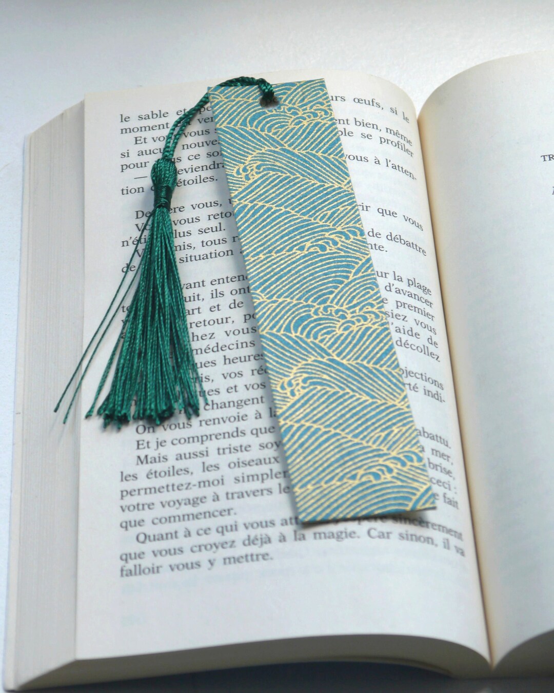Handmade Japanese Paper Bookmark - Patterns From Japan - Flowers, Waves ...