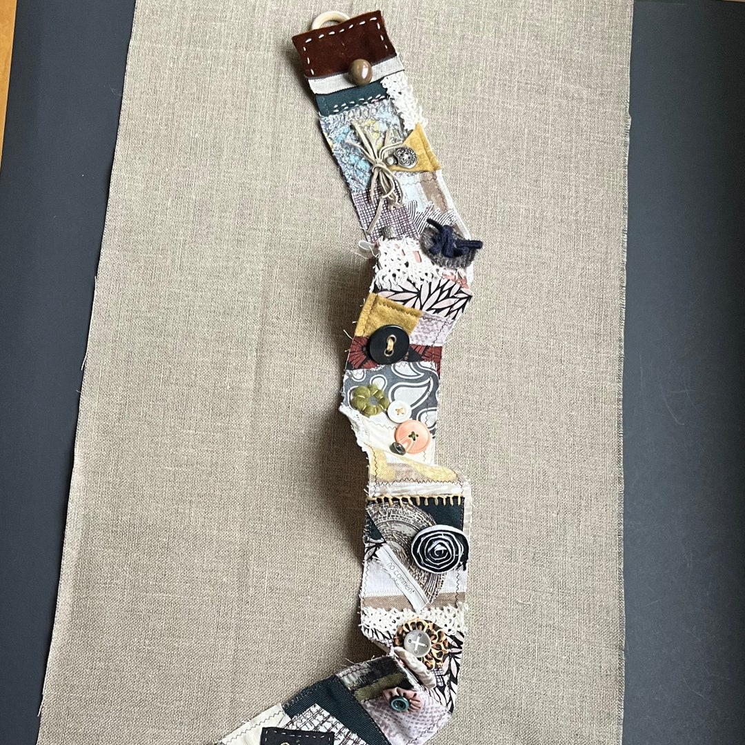 Snippet Roll Wall Decor Snippet Hanging Fabric Collage Junk Journal - Etsy