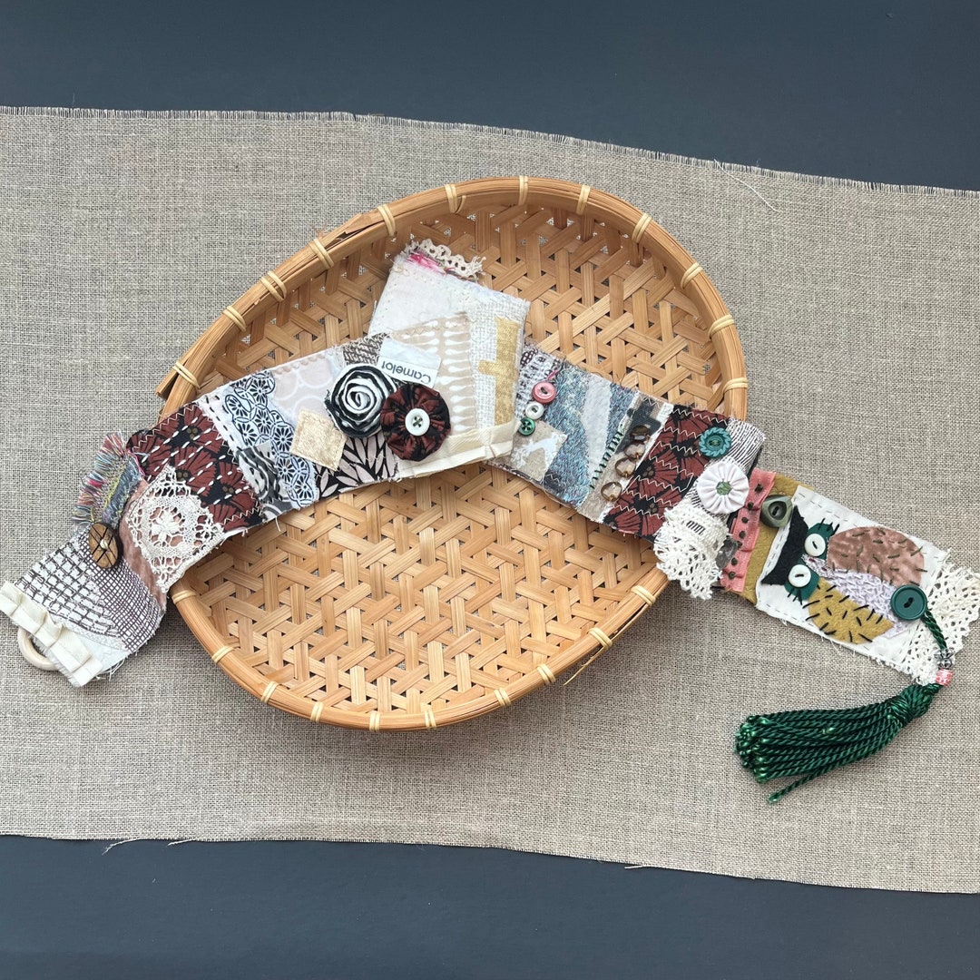 Snippet Wall Hanging Sweet Owl #3 Wall Decor Junk Journal Handmade ...