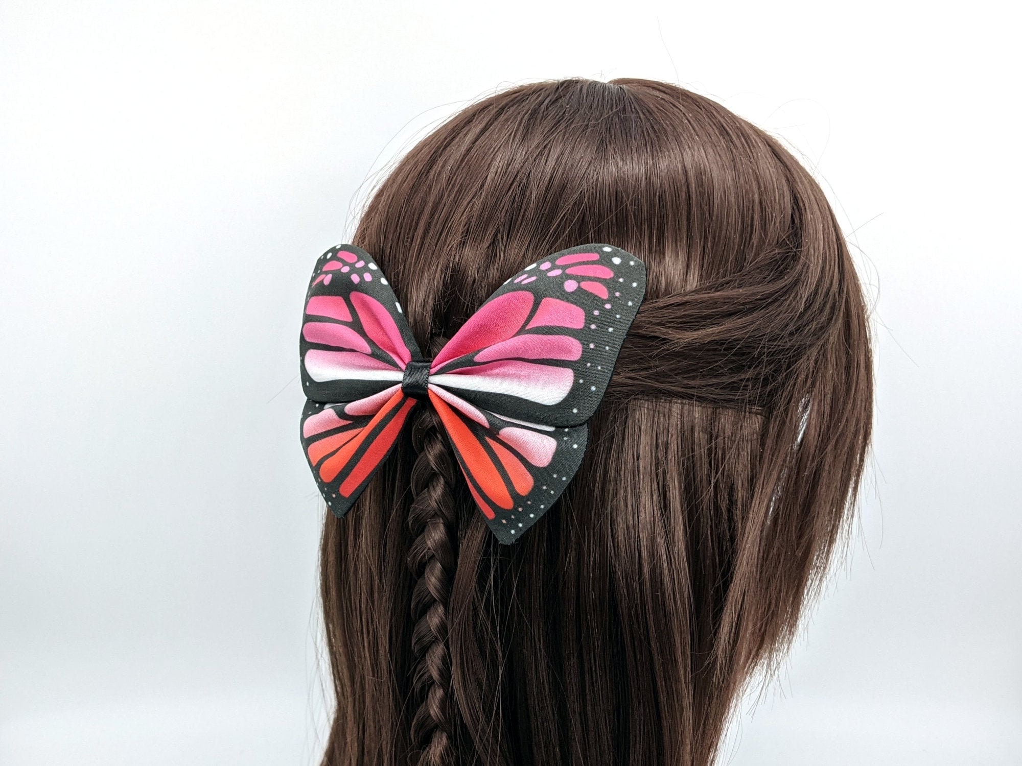 Pink Lesbian Pride Monarch Butterfly Hairbow - Pretied Bowtie ...