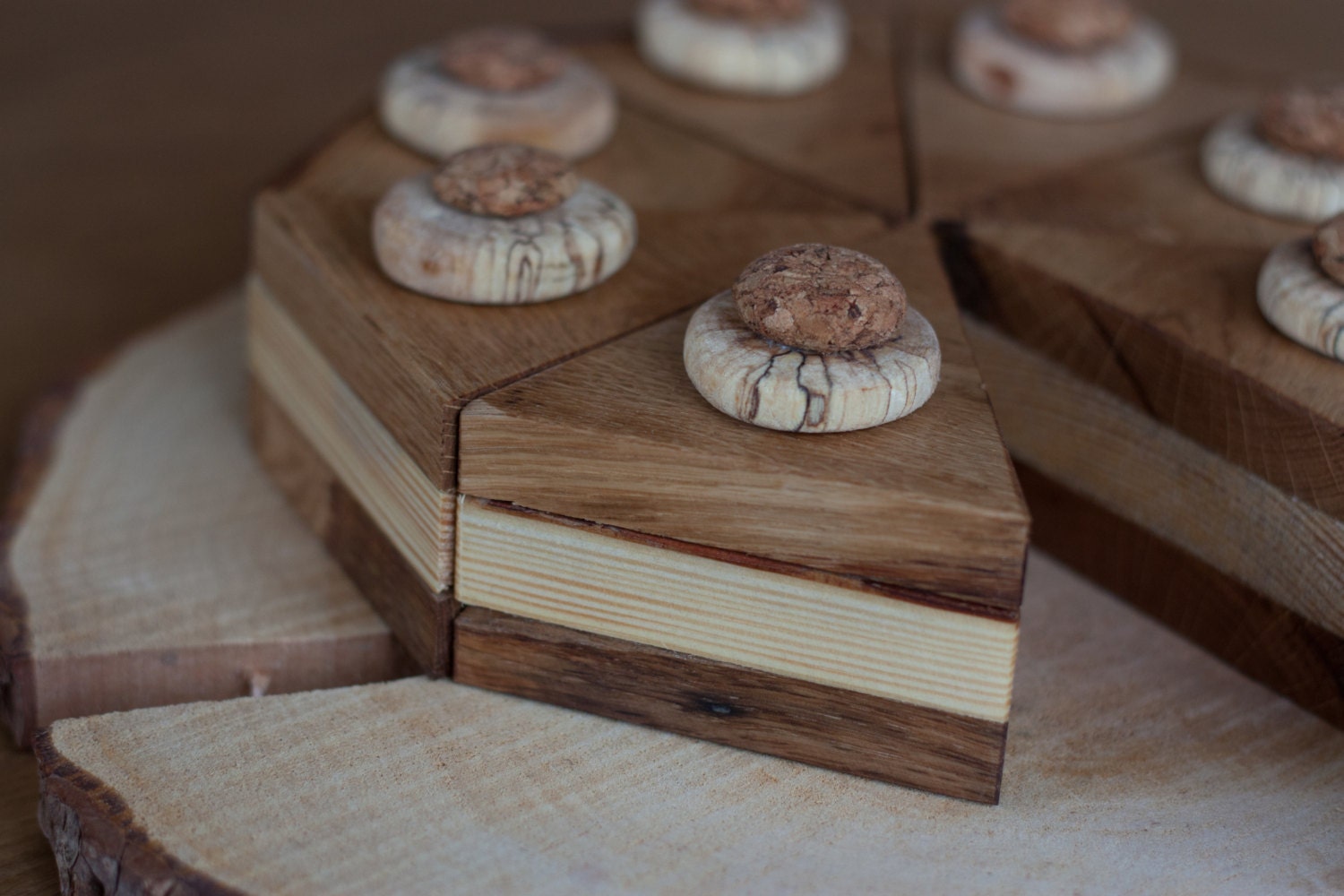 Wooden Cake Oak Wood Birch Wood. | Etsy