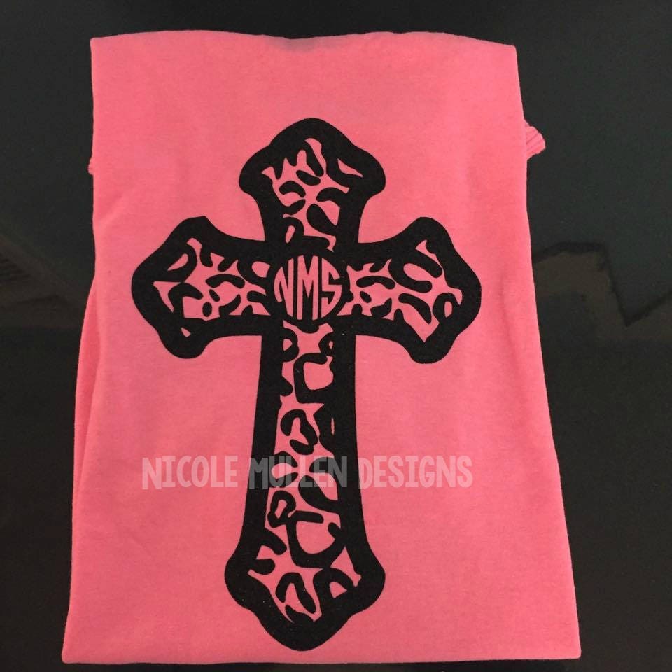 Leopard Print Cross SVG - Leopard SVG - Cross SVG - Budded Cross ...