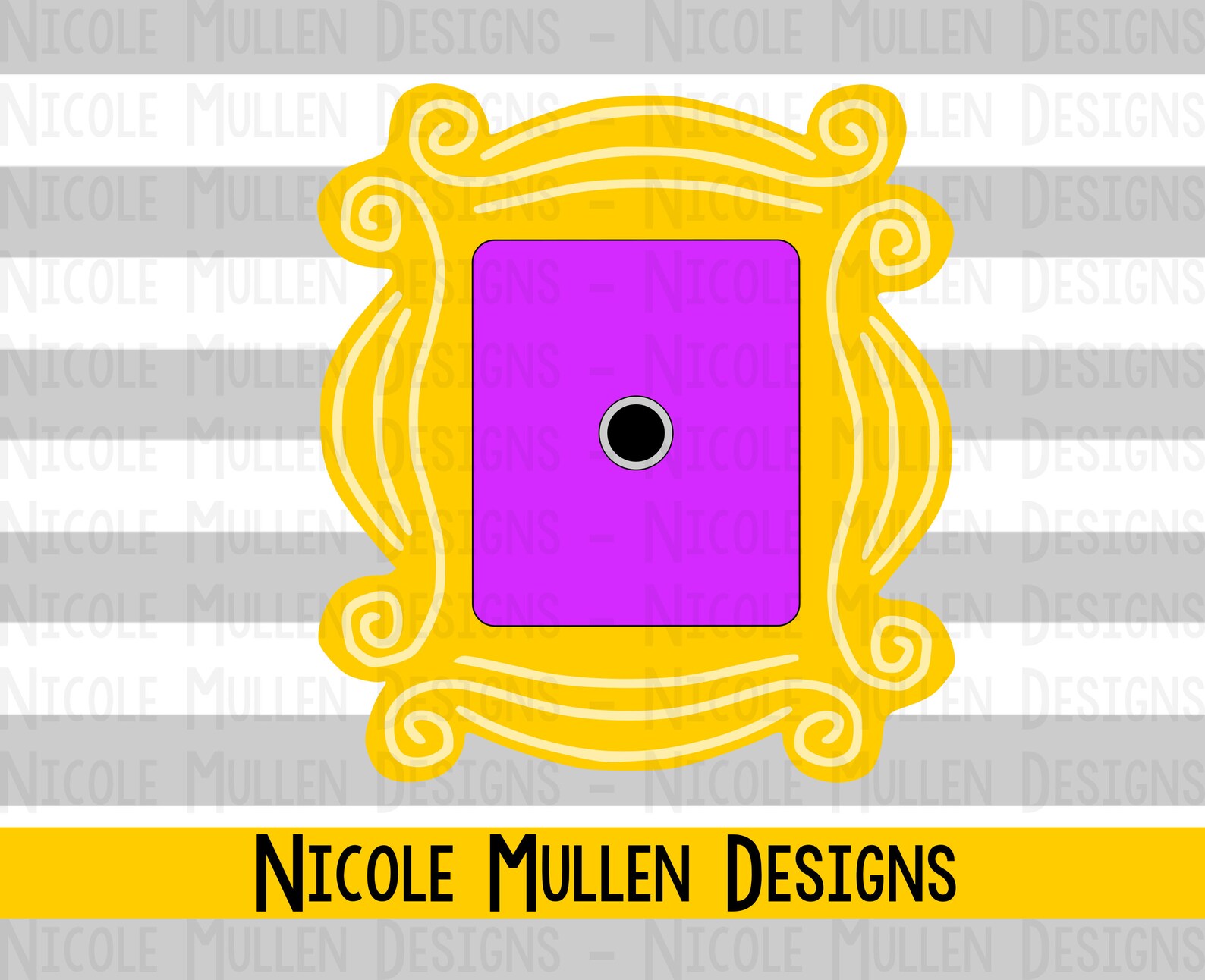 Yellow Peephole Frame SVG - Friends Show SVG - Door Frame SVG - Friends ...