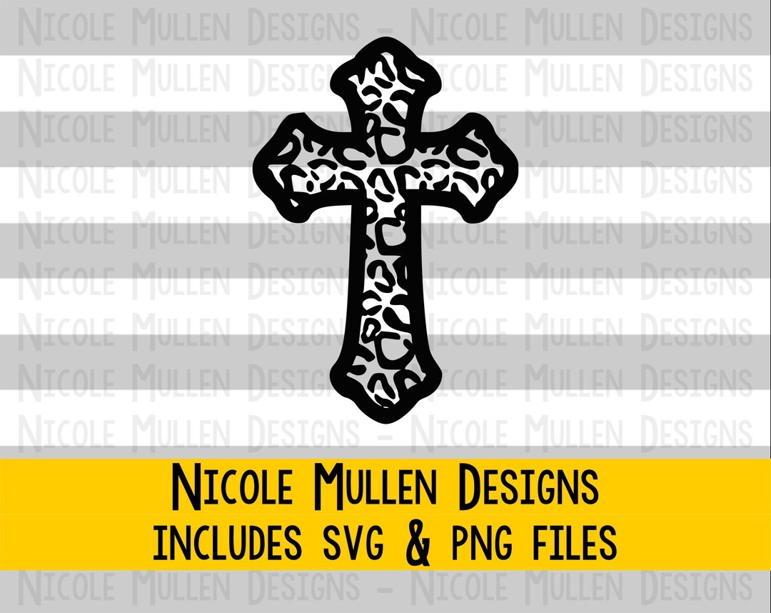 Leopard Print Cross SVG - Leopard SVG - Cross SVG - Budded Cross ...