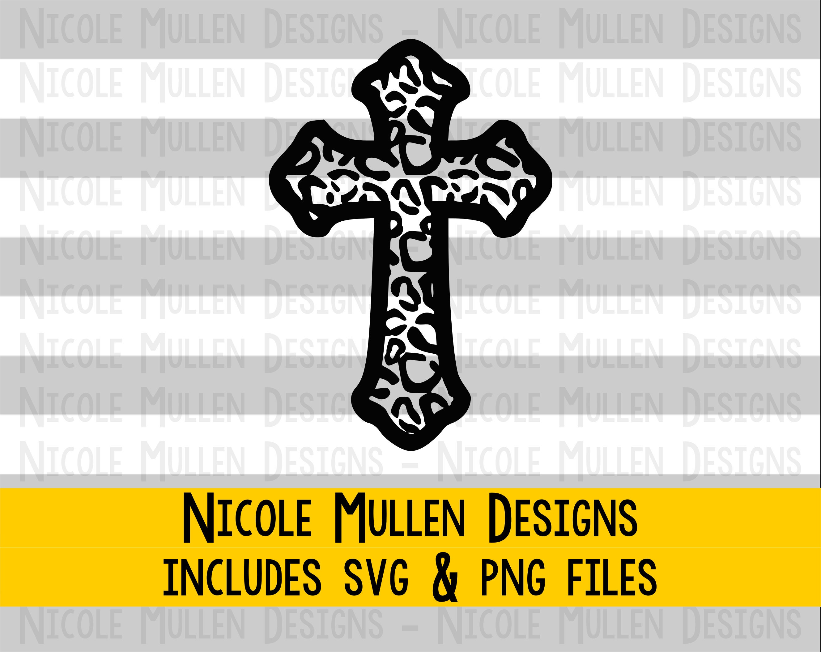Leopard Print Cross SVG Leopard SVG Cross SVG Budded Cross Cricut ...