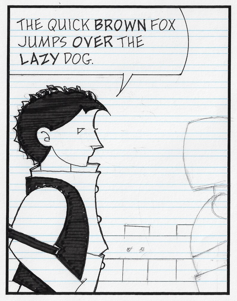 3/16-inch Lettering Guide Comic Strip Template Pdf Download / - Etsy