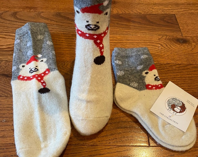 100% Wool, Extra Warm, Polar Bear Soft Socks (adult) - Power of Pairs ...