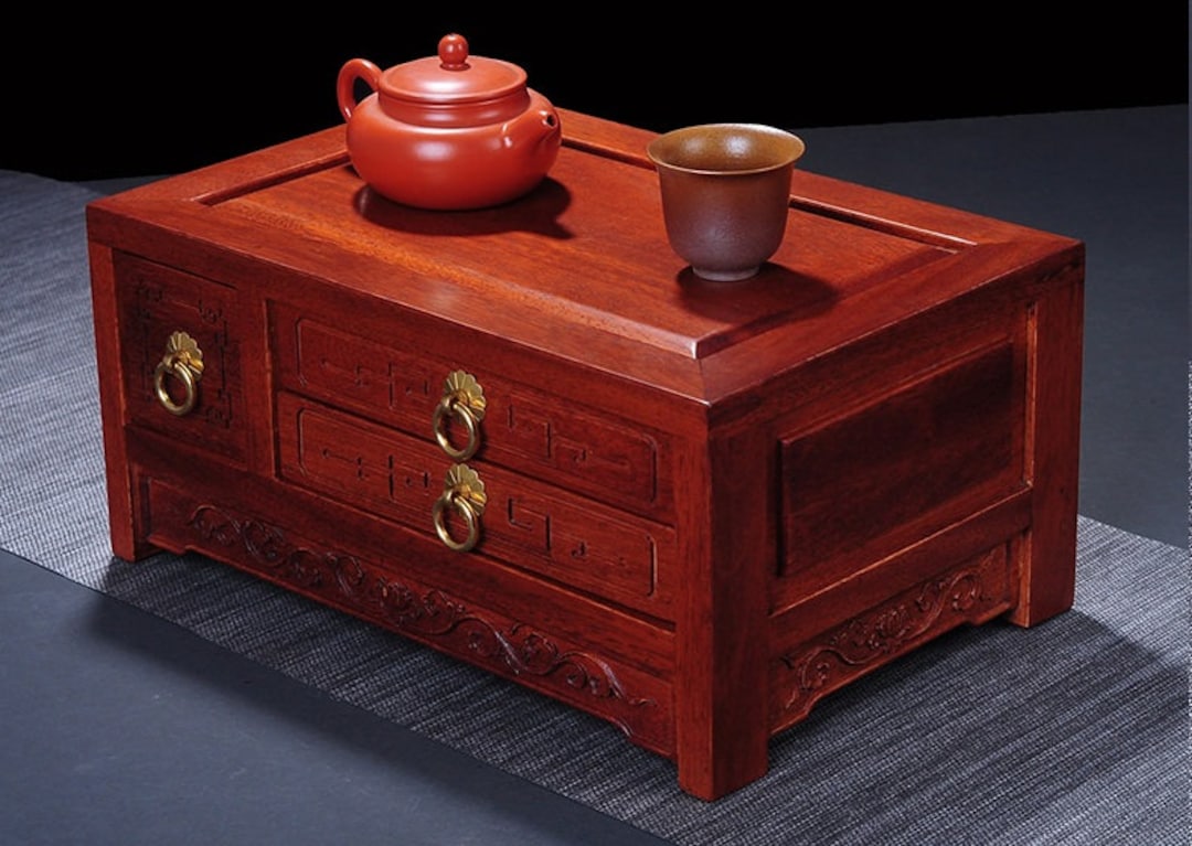 Cupboard W/ Shelves for Tea, Compact Organizer Drawers for Chinese Tea ...