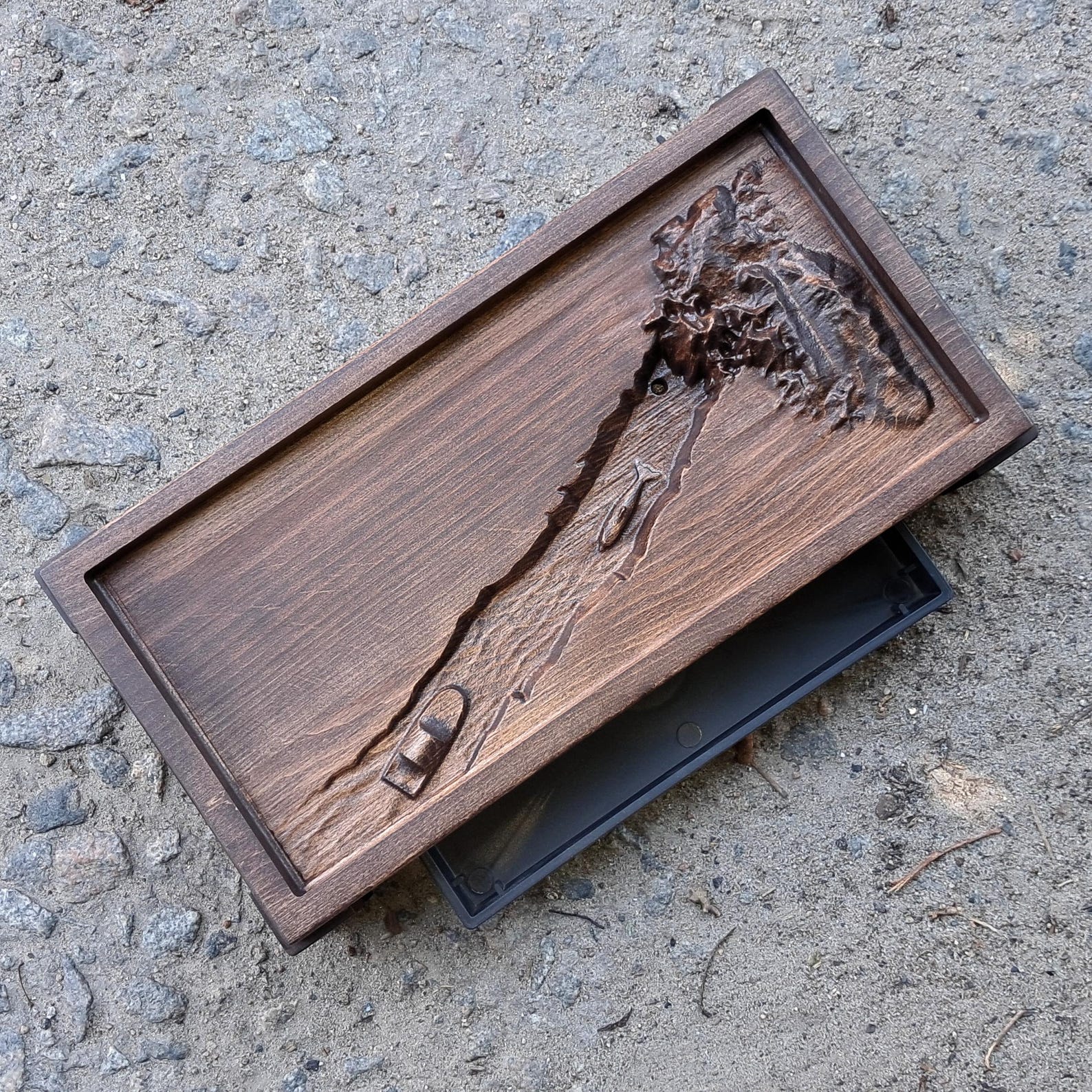 Mini Table for Tea Ceremony With Drain 40x20cm. Wood Carvin. Small ...