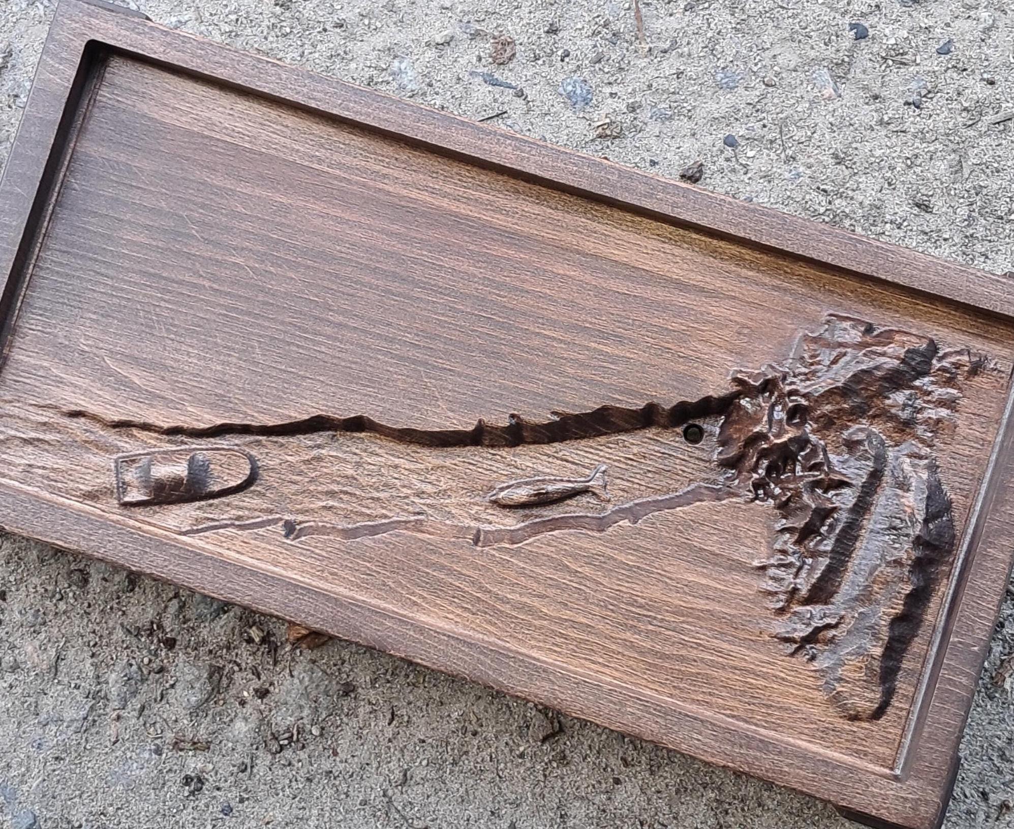 Mini Table for Tea Ceremony With Drain 40x20cm. Wood Carvin. Small ...