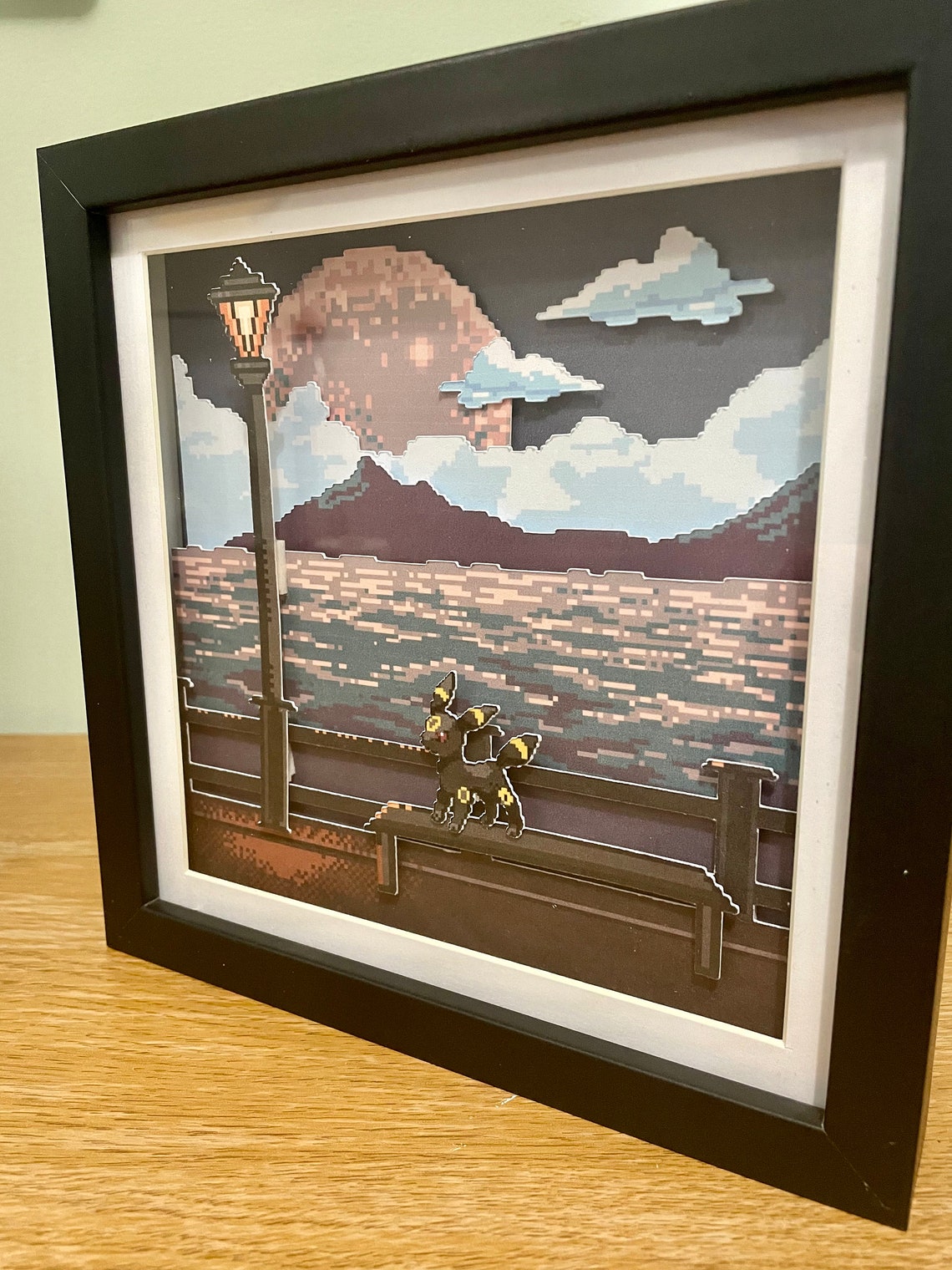 WILD UMBREON APPEARED Pokemon Framed 3D Paper Art Shadow Box - Etsy