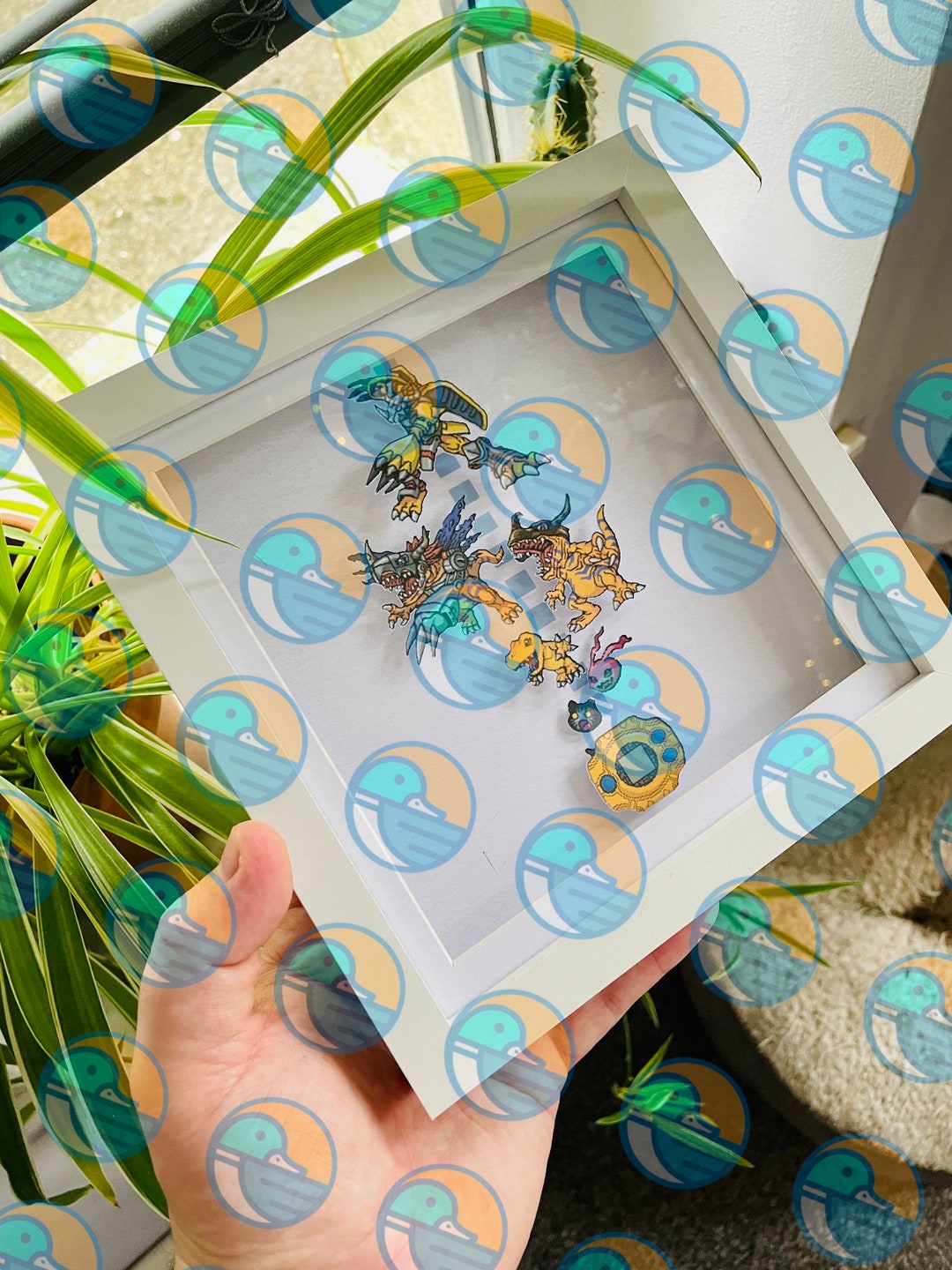 Digidestined CLASSIC Digivice/digimon Framed 3D Paper Art Shadow Box ...