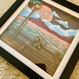 WILD UMBREON APPEARED Pokemon Framed 3D Paper Art Shadow Box - Etsy