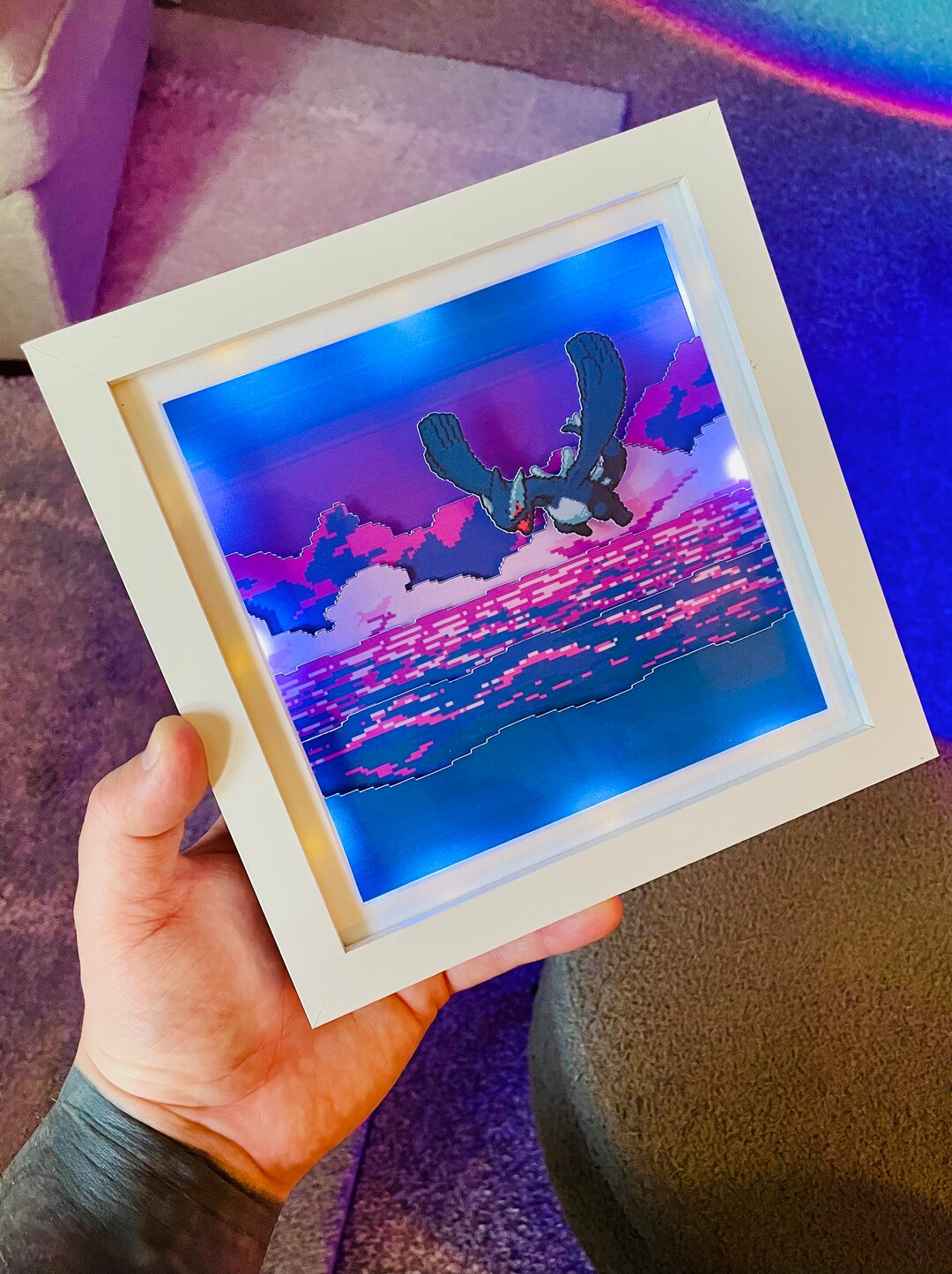 SHADOW LUGIA APPEARED Framed 3D Paper Art Shadow Box - Etsy