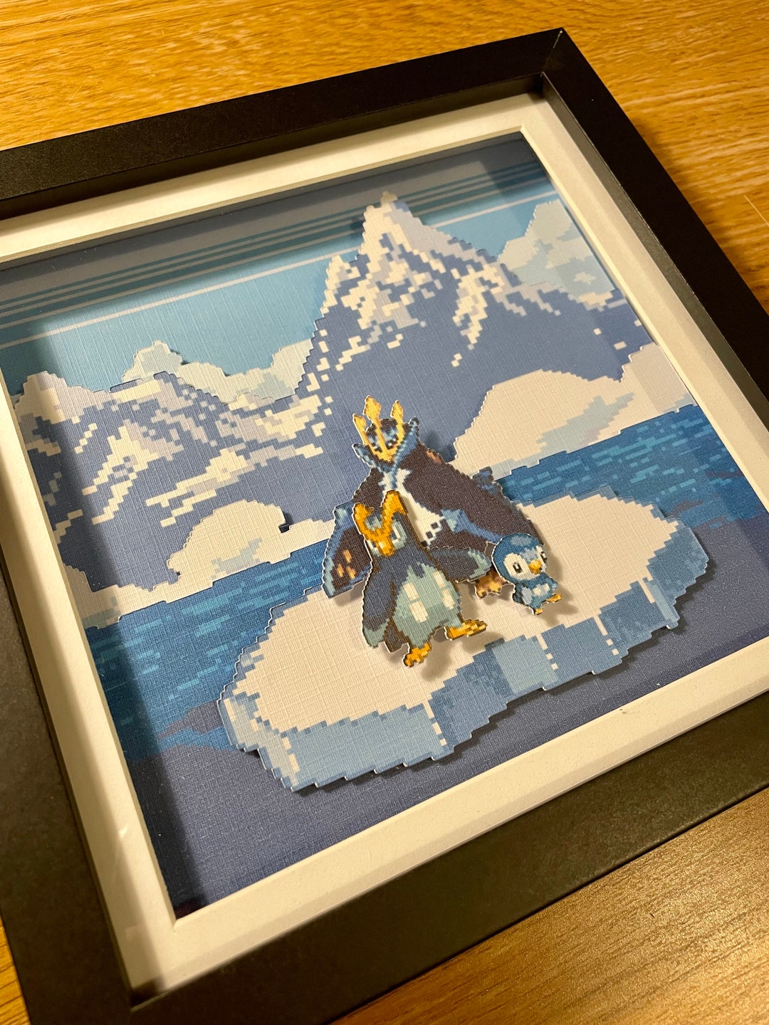 PIPLUP EVOLUTIONS Pokemon Framed 3D Paper Art Shadow Box - Etsy