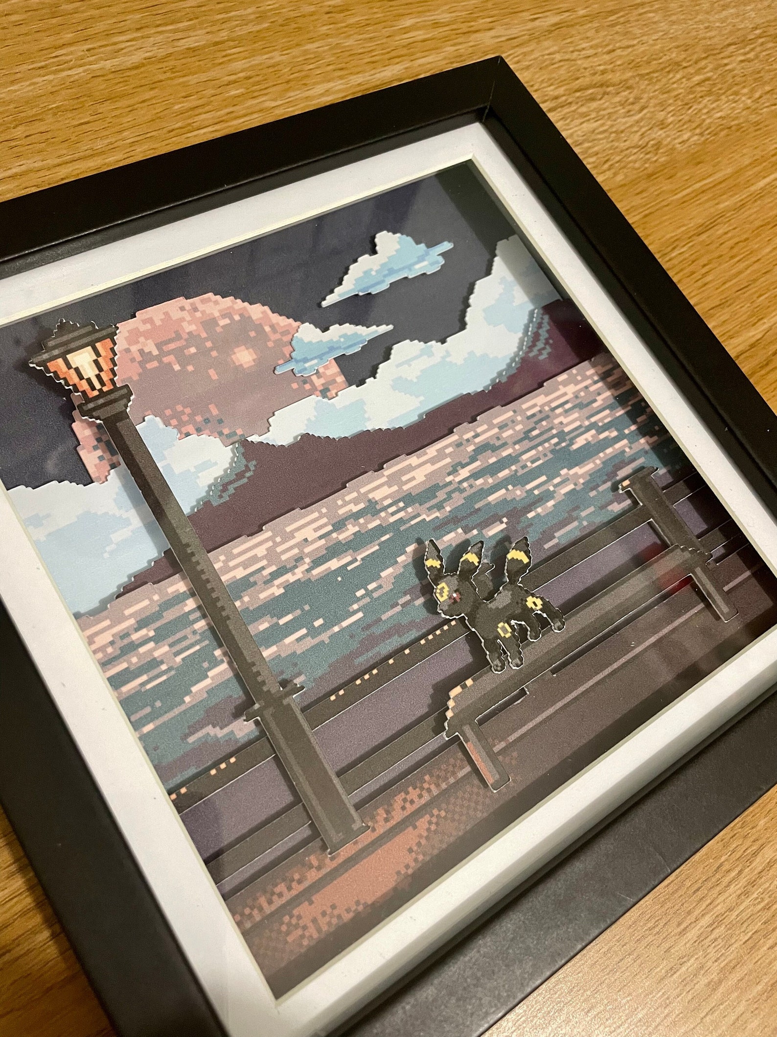 WILD UMBREON APPEARED Pokemon Framed 3D Paper Art Shadow Box - Etsy