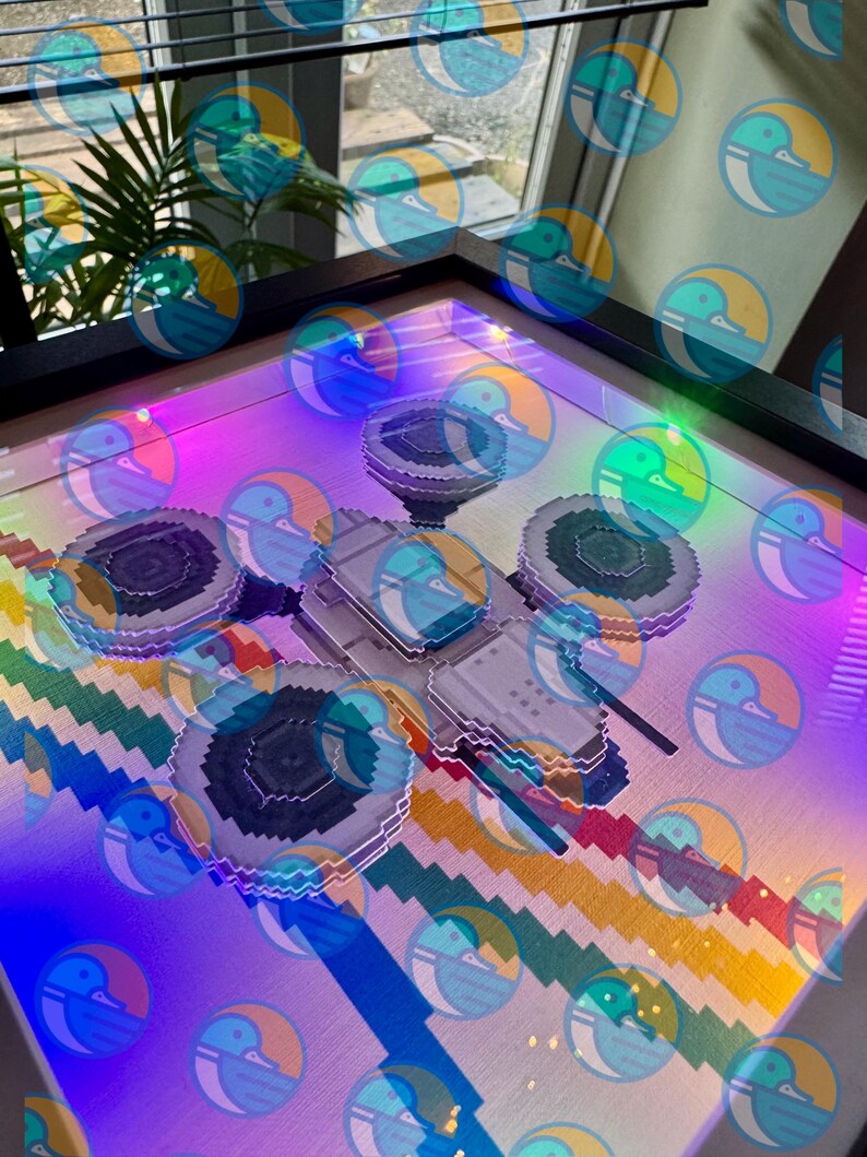 WASP - “arc Raiders” Drone 3D Paper Shadow Box Pixel Art - Etsy UK