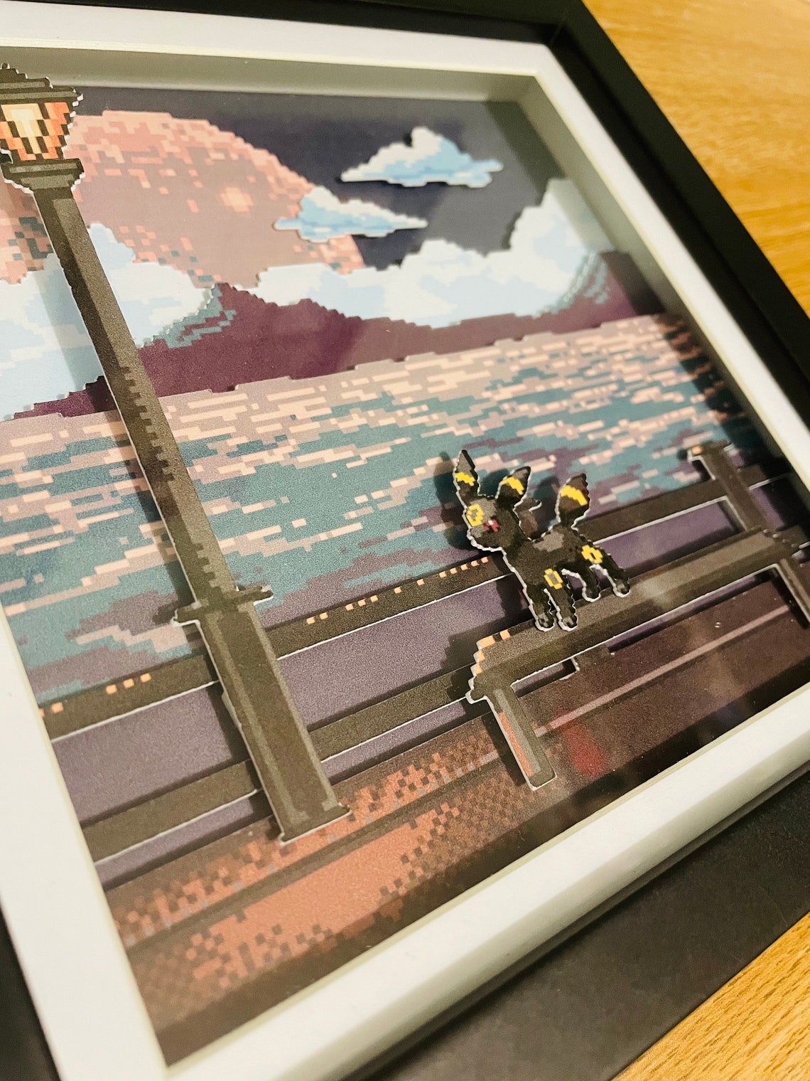 WILD UMBREON APPEARED Pokemon Framed 3D Paper Art Shadow Box - Etsy