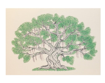 Oak Tree Card - Etsy