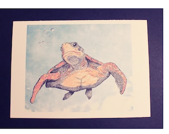 Turtle Stipple Art - Etsy