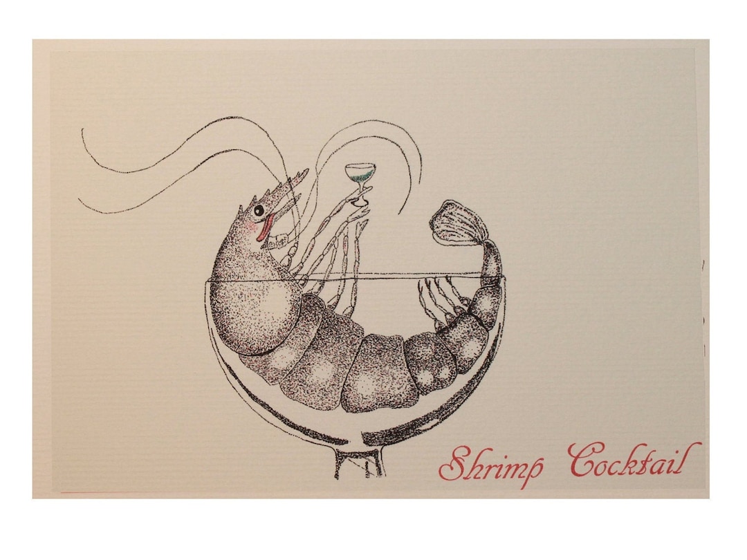 Shrimp Cocktail Blank Inside Card/shrimp Cocktail/shrimp Card/funny ...