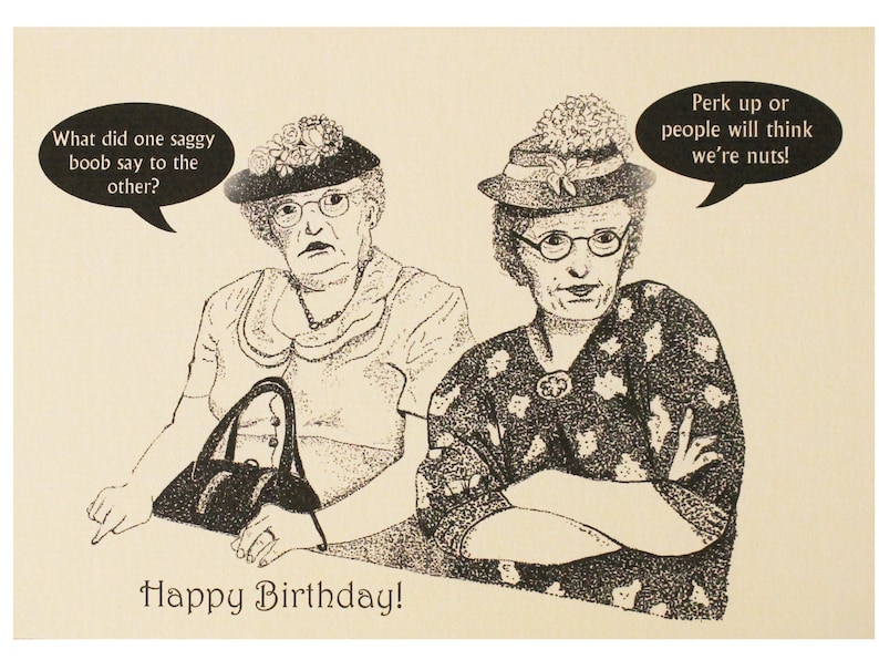 Old Lady Funny Perk up Birthday Card/joke Old Lady Card/old Lady Joke ...