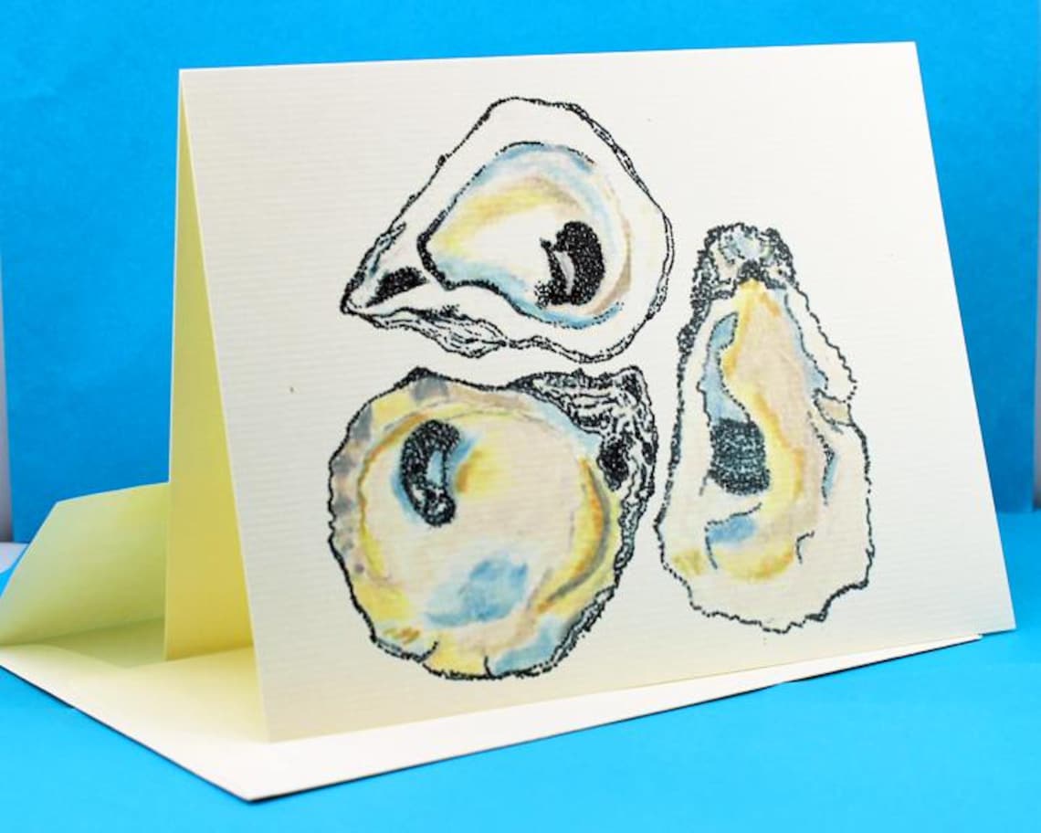 Oyster Cluster/oyster Card/card With 3 Oysters/ All Cards Fits Into a 5 ...