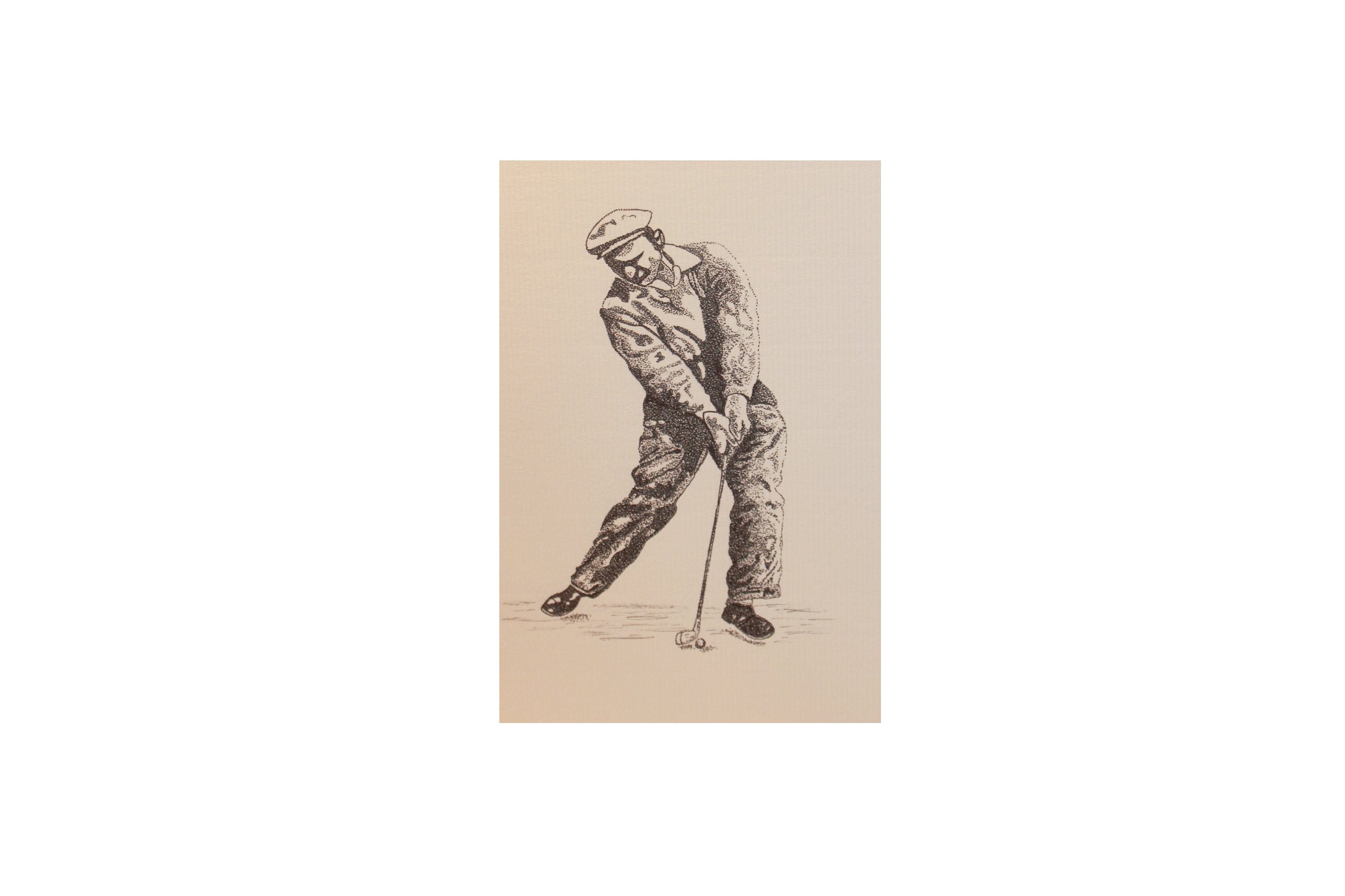 Vintage Golfer Blank Inside Card/golf Card/golfer/sport Card/golfing ...