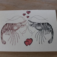 Shrimp Birthday Card: Ocean Party Theme (5x7'', With Envelope) - Etsy