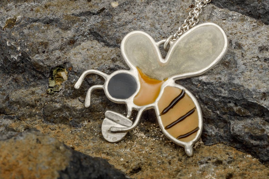 Bee Necklace Necklace for Women Bumble Bee Pendant Necklace - Etsy